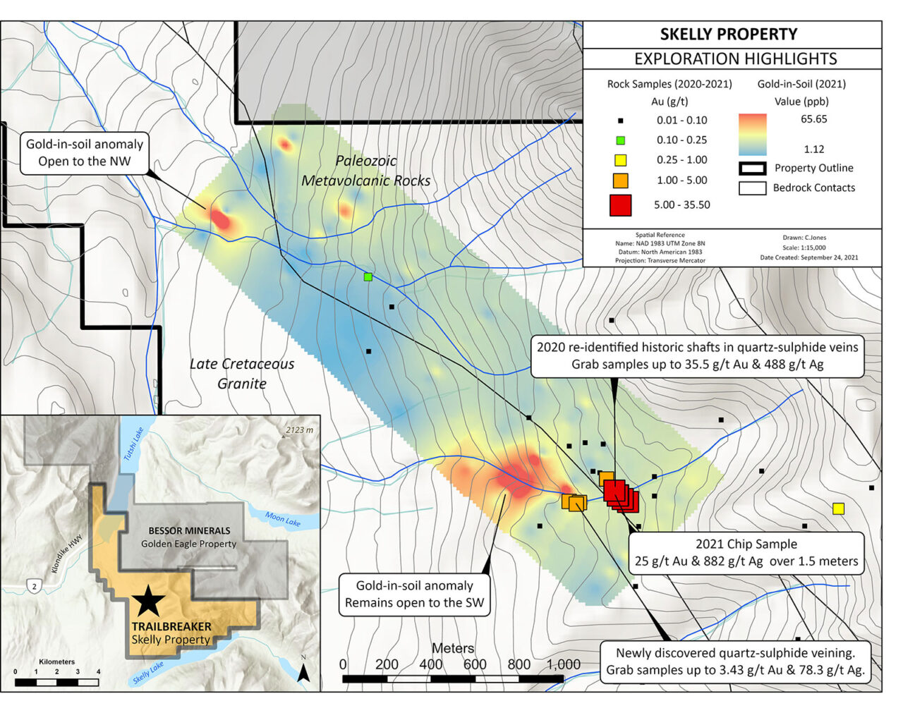 TRAILBREAKER RESOURCES’ rock chip sample returns 25.4 g/t gold, 882 g/t ...